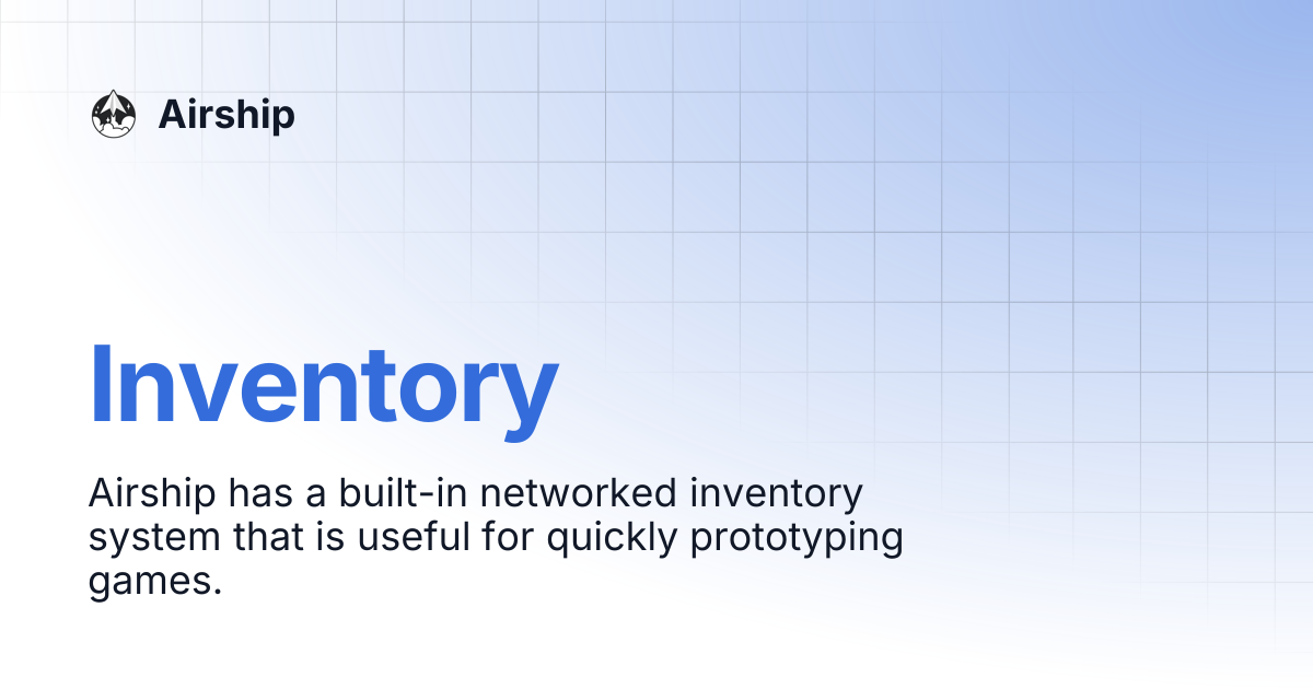 Inventory | Airship